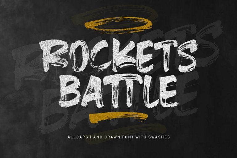 Rockets Battle Hand Drawn Font - Rochart Studio